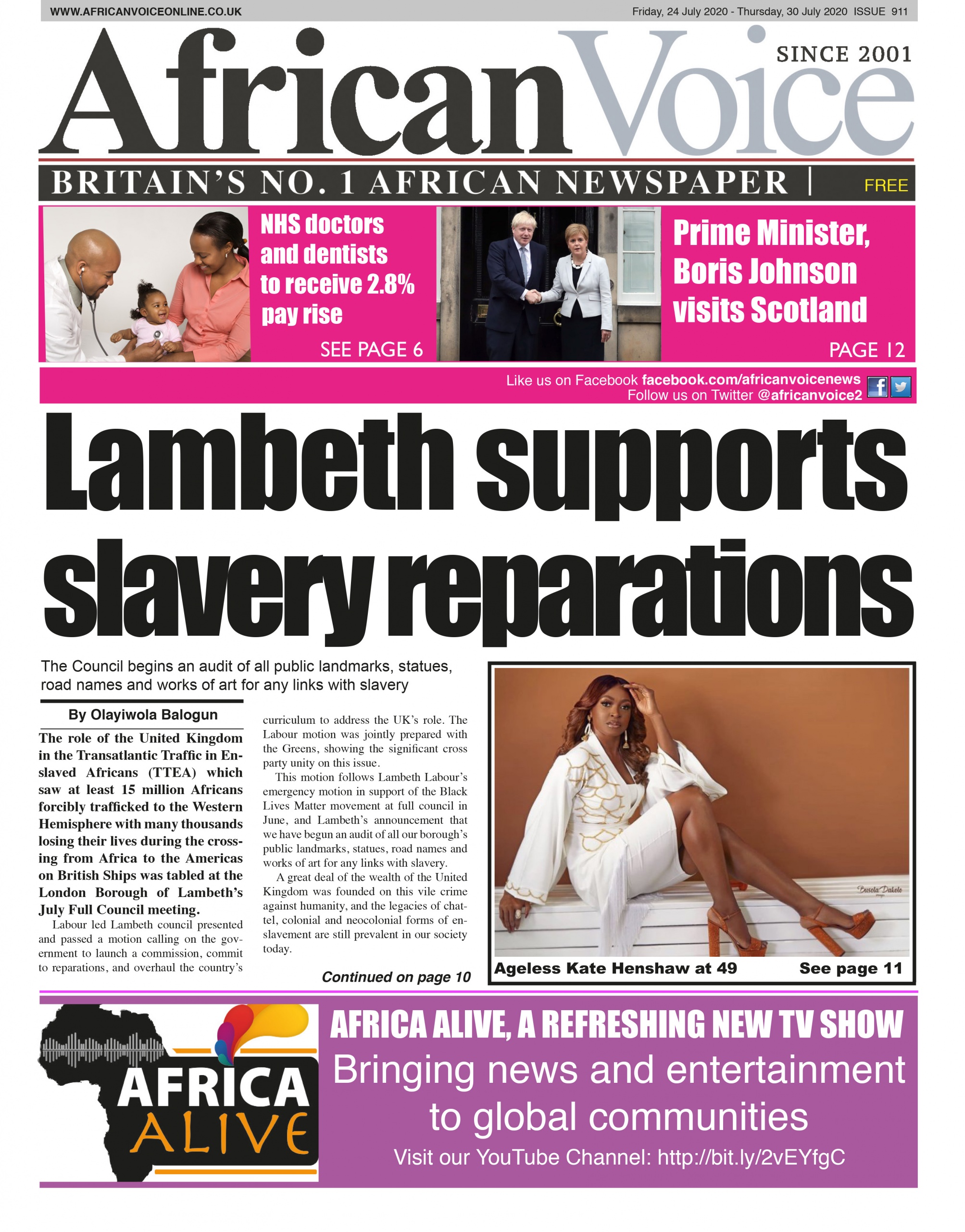 Lambeth Supports Slavery Reparations African Voice Newspaper